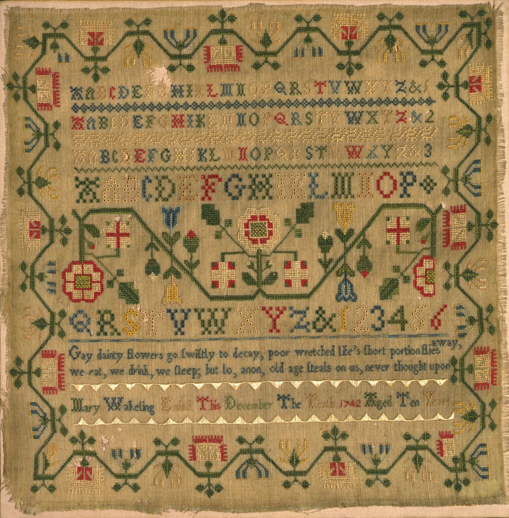 2006ap0818_sampler_england_1742.jpg (1000×1018) | Antique samplers ...