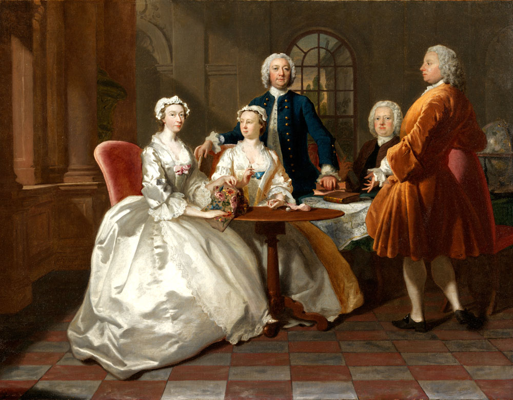 A group of 18th-century embroidered sofa and chair covers and a related ...