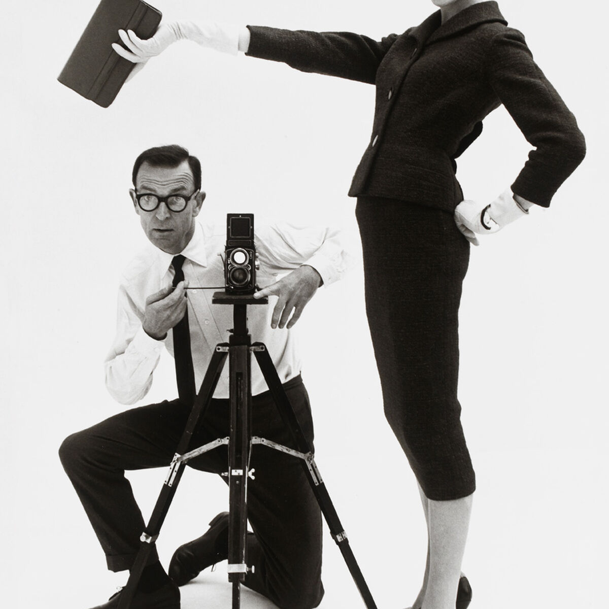 John French & Model Daphne Abrams in Suit Print | V&A Shop
