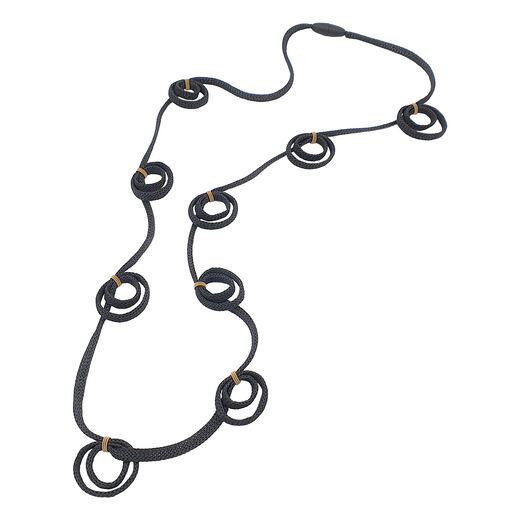Black and gold loop necklace by Rosalba Galati | Jewellery | V&A Shop ...