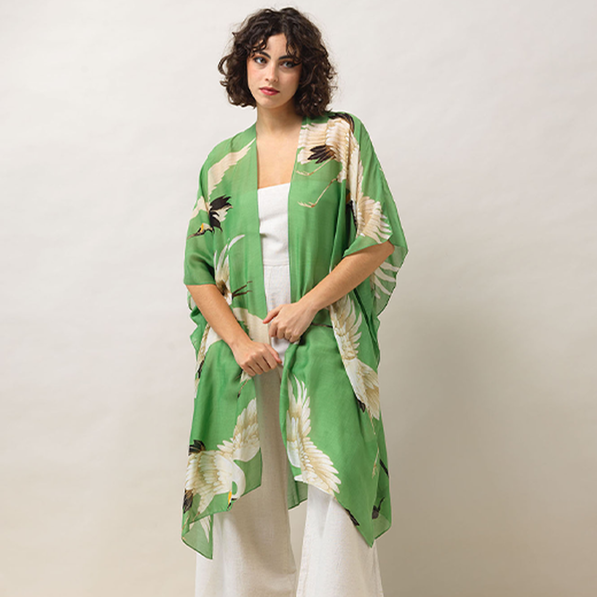 Jade green throwover | Clothing | Fashion | V&A Shop