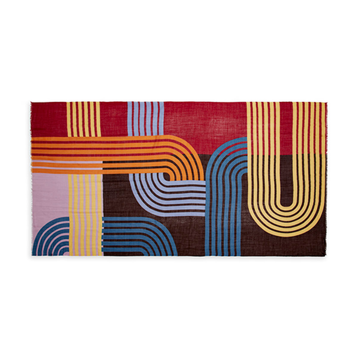 Wool Scarf: Curved Lines Pure Wool Scarf | V&A Shop