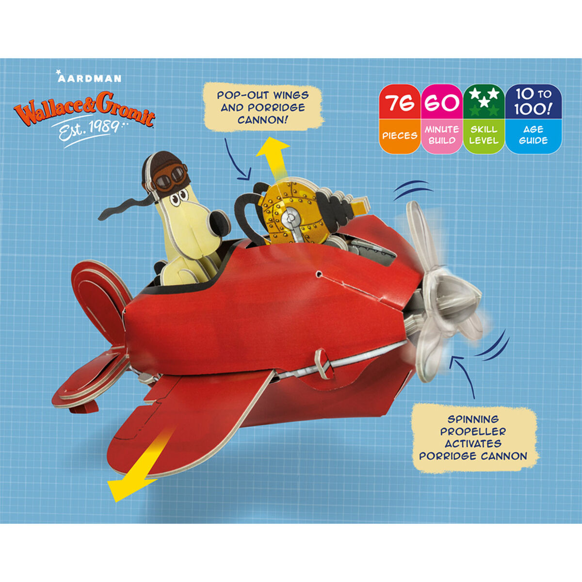 A Close Shave Gromit plane model kit | Crafts & Activities | V&A Shop