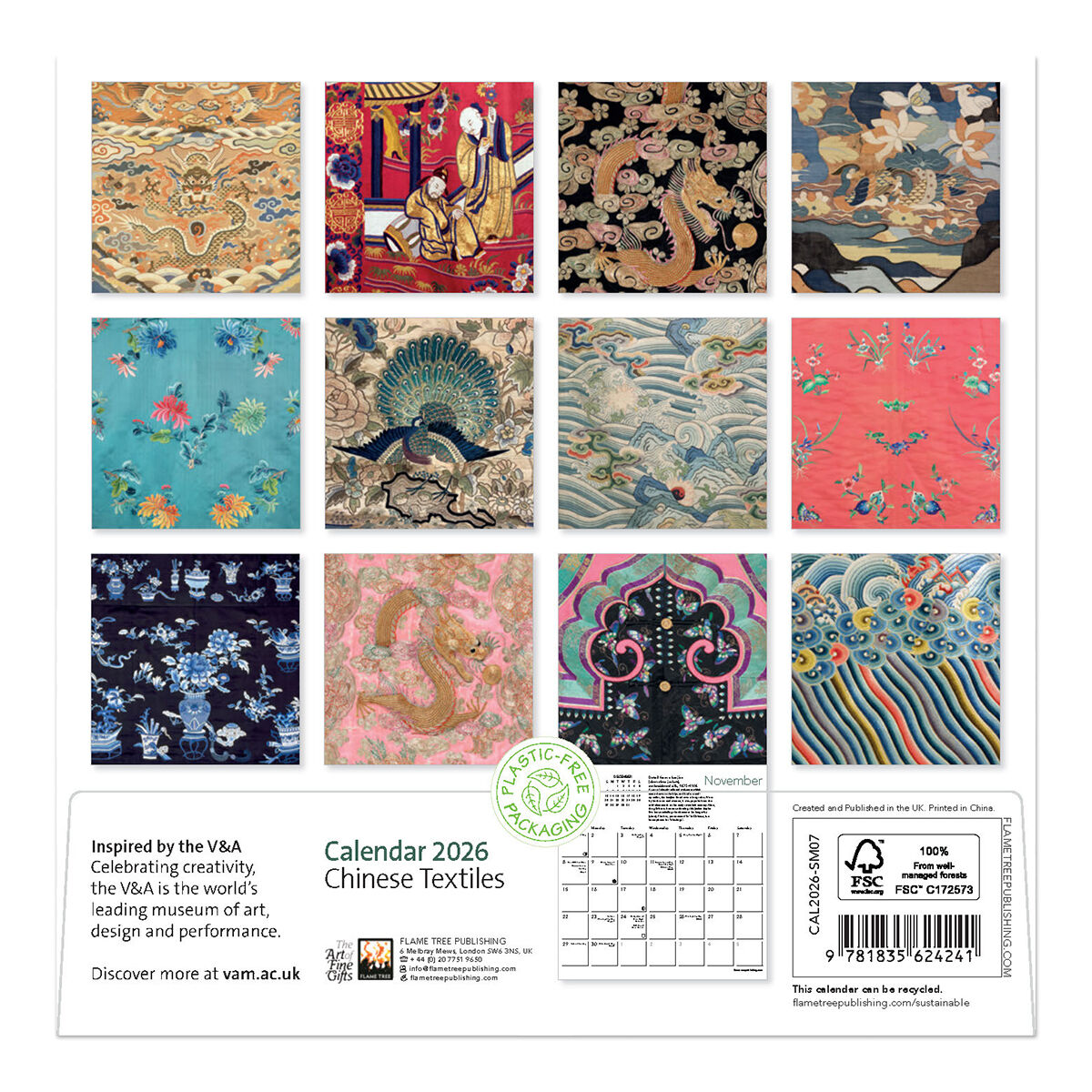 Chinese Textiles mini 2026 calendar | V&A calendars | V&A Shop
