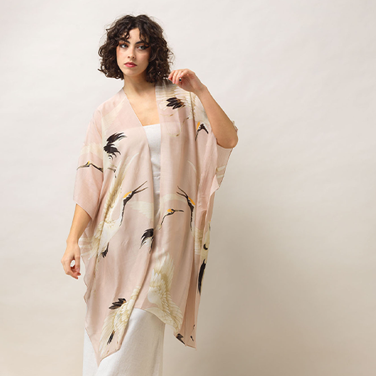 Soft pink throwover | Clothing | Fashion | V&A Shop