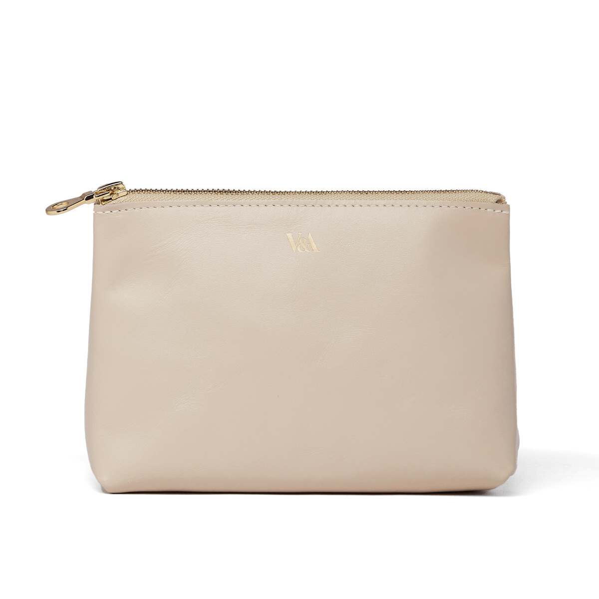 Beige leather travel pouch | Fashion accessories | V&A Shop