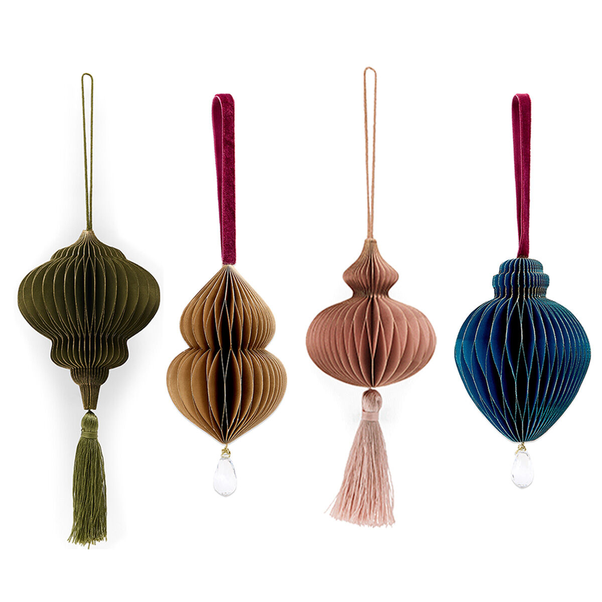 Folding paper decorations set | Christmas Decorations | V&A Shop