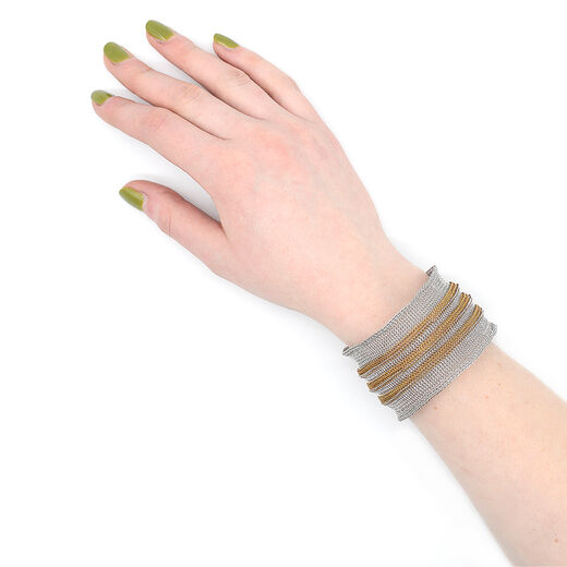 Striped Knit Cuff Bracelet | Jewellery | V&A Shop
