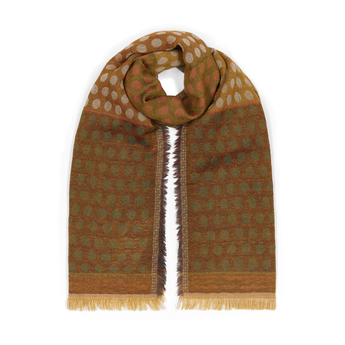 Orange circles wool scarf | Scarves | Fashion Accessories | V&A Shop