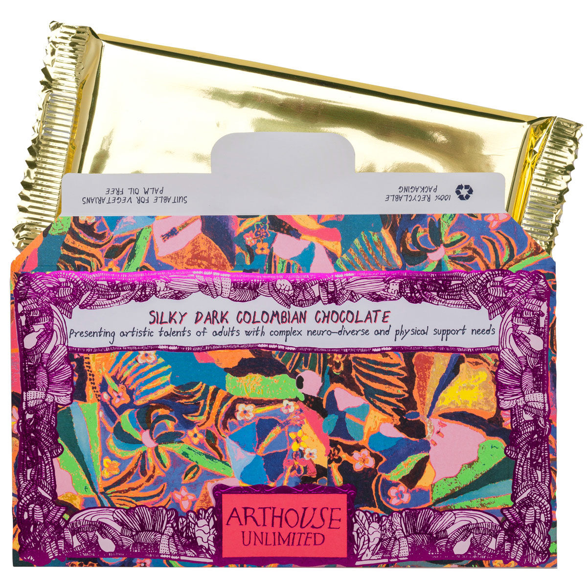 Psychedelia silky dark chocolate bar from ARTHOUSE Unlimited | Food ...