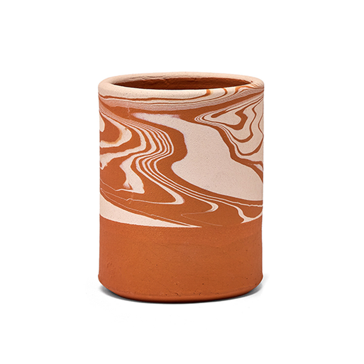 Terracotta marbled beaker | Homeware | V&A Shop