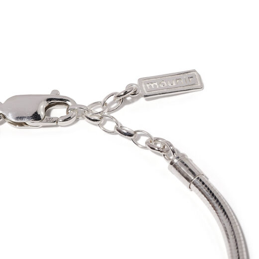 Silver snake chain bracelet by Mounir | Men's jewellery | V&A Shop
