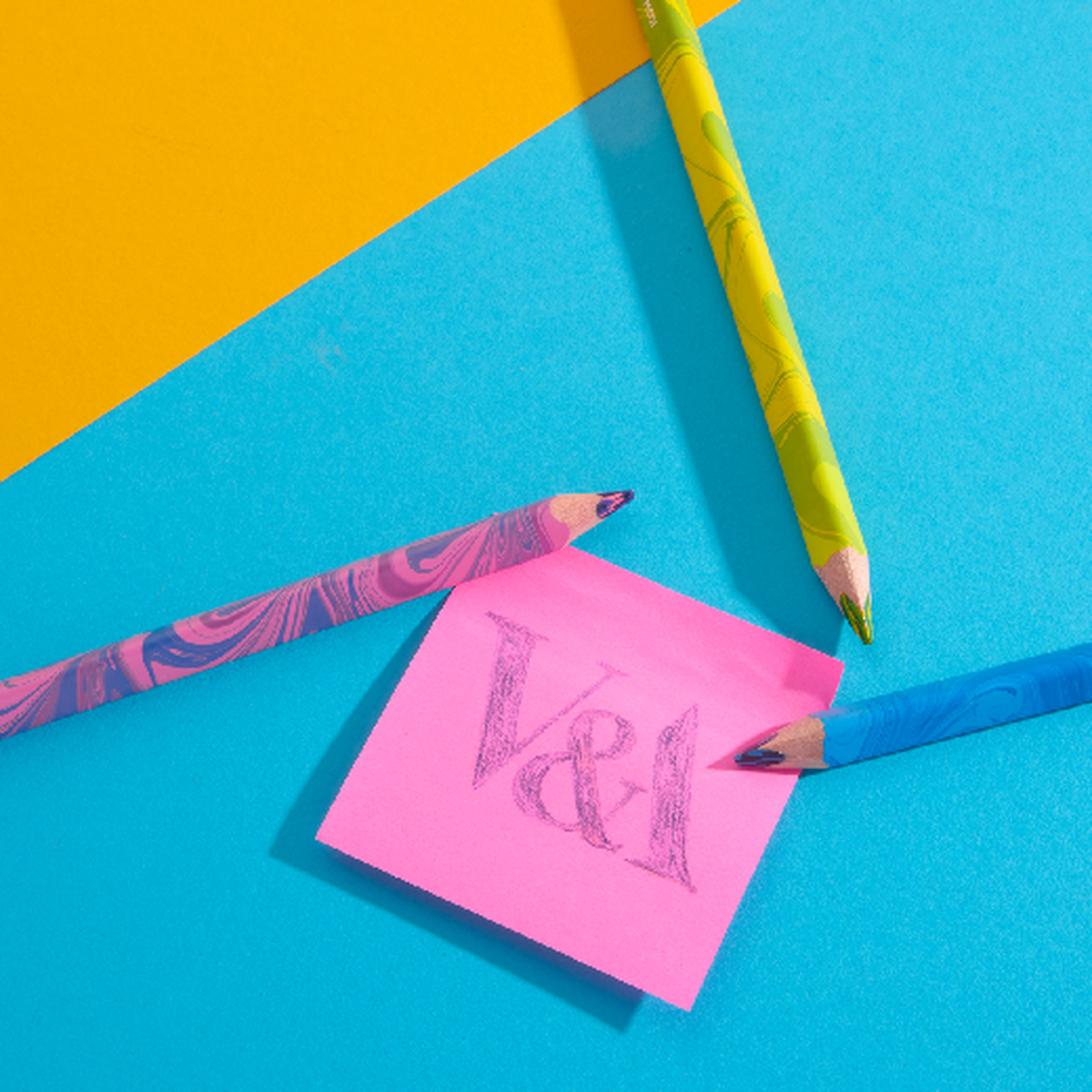 Marbelled Magenta Pink Magic Pencil | Stationery | V&A Shop