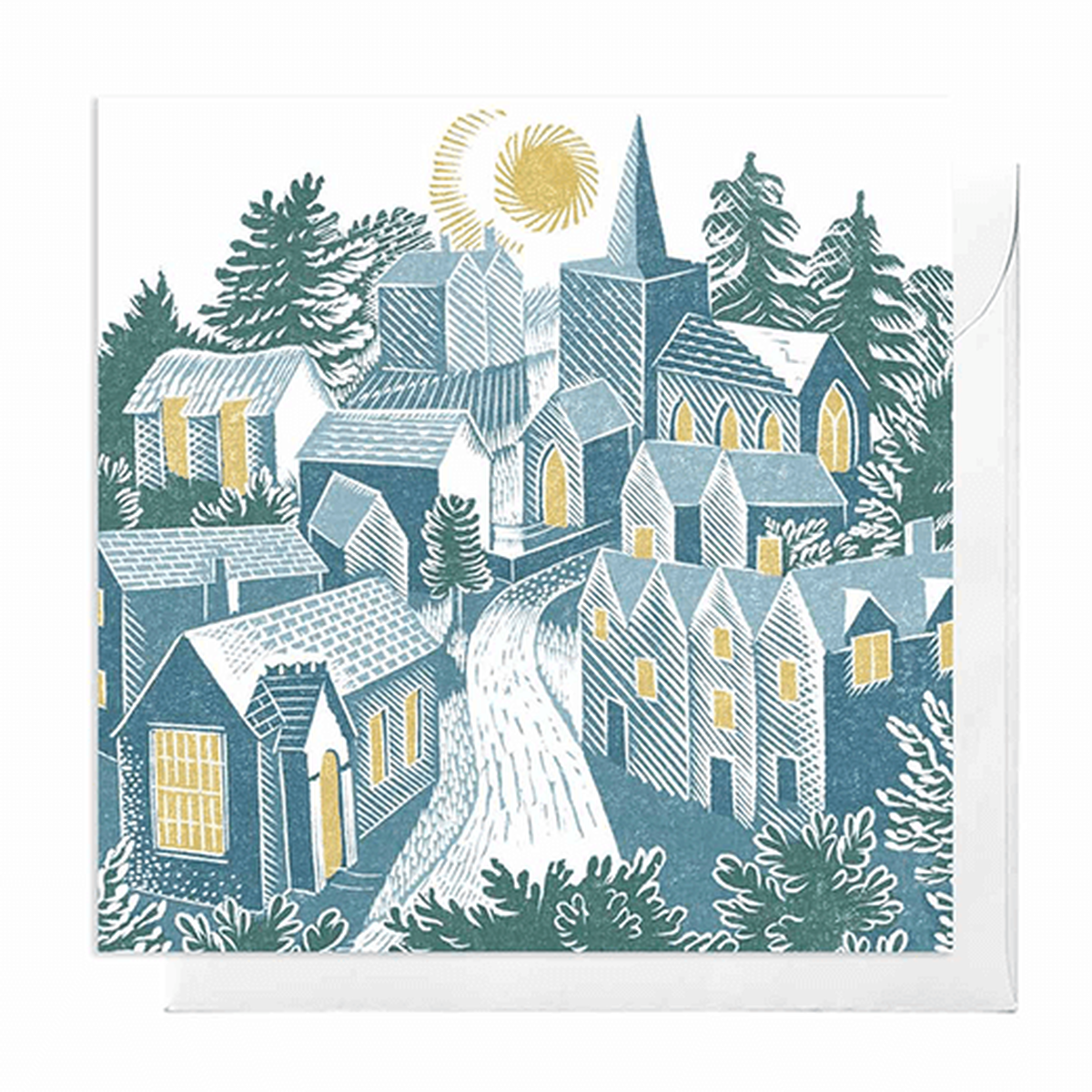 Winter Village Christmas Cards (12 Pack) | V&A Shop