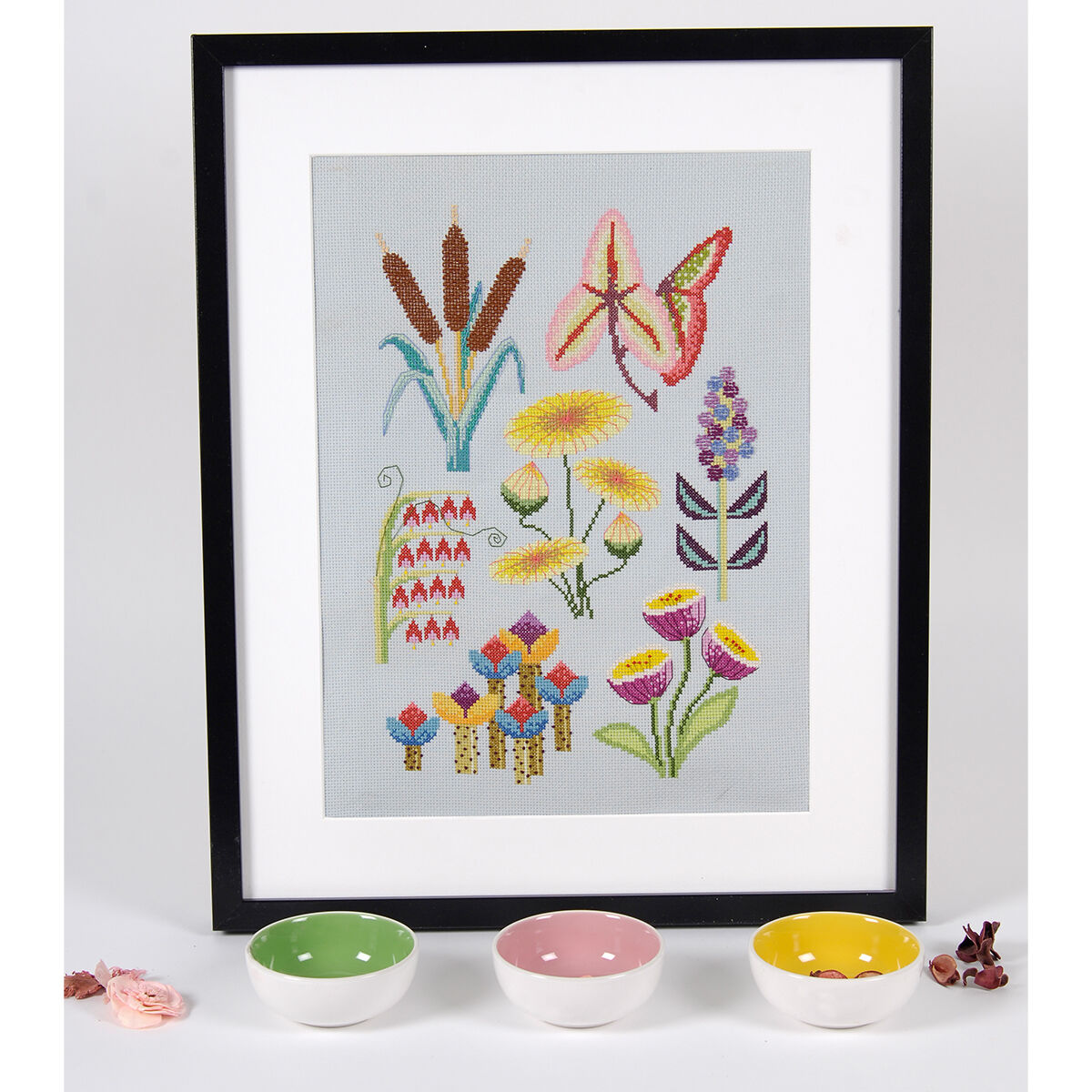 Seaside botanical cross stitch kit by Emily Peacock | V&A Shop