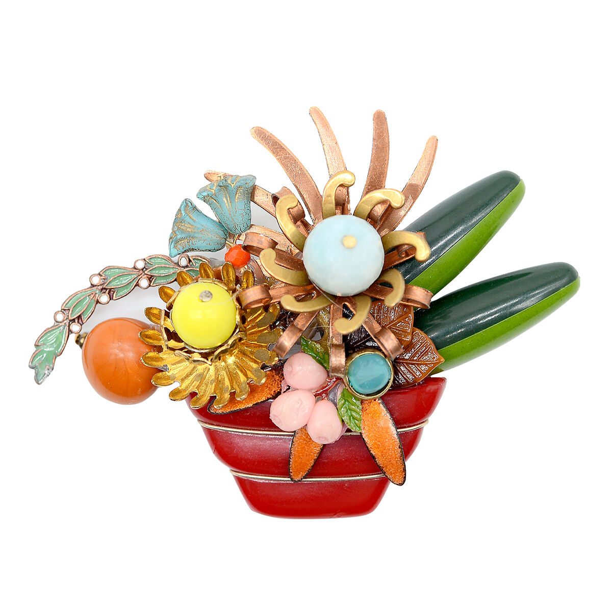 Red Vase Flower Brooch By Joli | Designer Jewellery | V&A Shop | V&A Shop