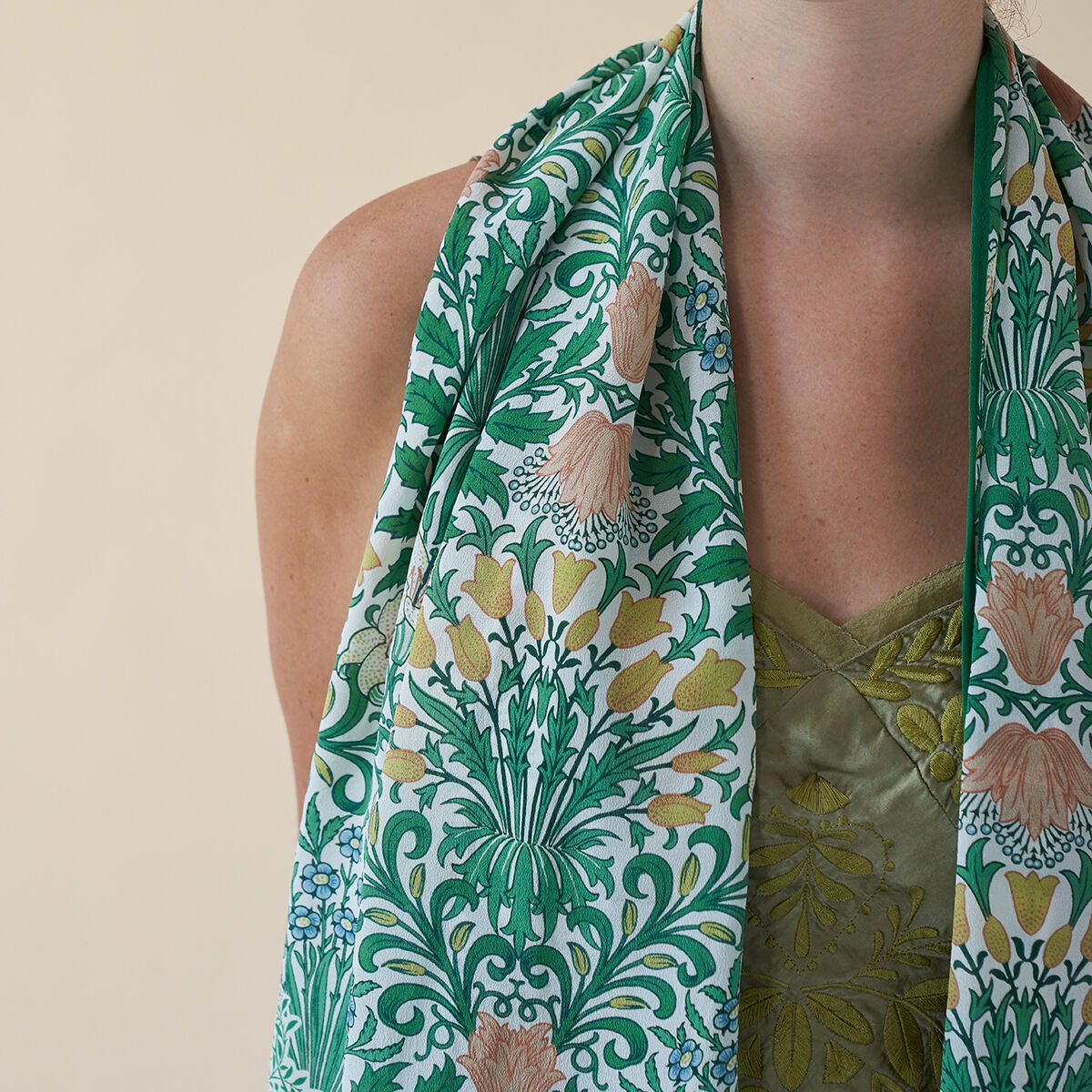 William Morris Garden Silk Scarf | Fashion & Accessories | V&A Shop