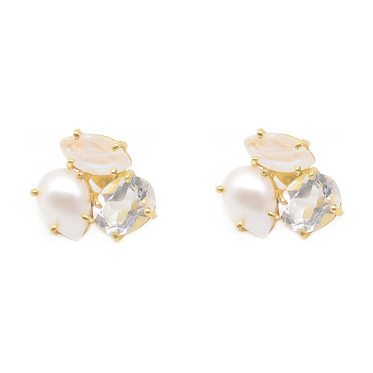 Moonstone Stud Earrings | Shan Shan | V&A Shop