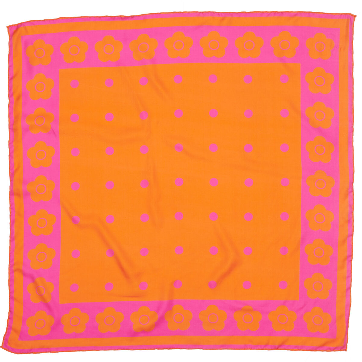 Mary Quant Orange Square Silk Scarf | V&A Shop