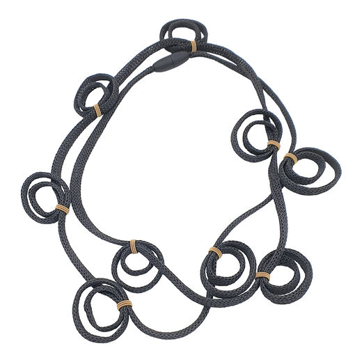 Black and gold loop necklace by Rosalba Galati | Jewellery | V&A Shop ...