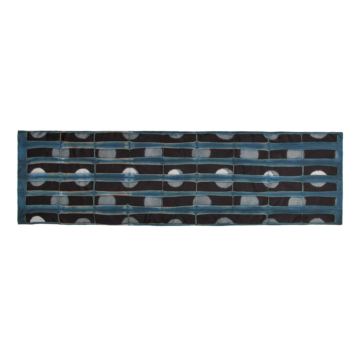 Blue stripe clamp dye silk scarf by SIDR Craft | V&A Shop