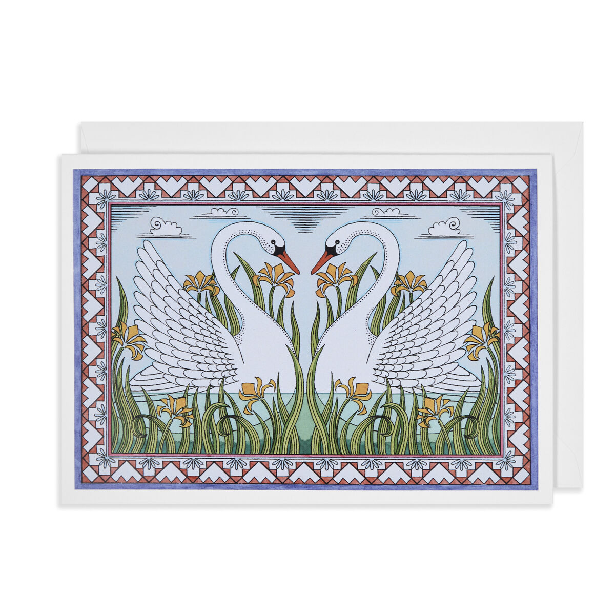 Swans greeting card by Cressida Bell | Prints & posters | V&A Shop
