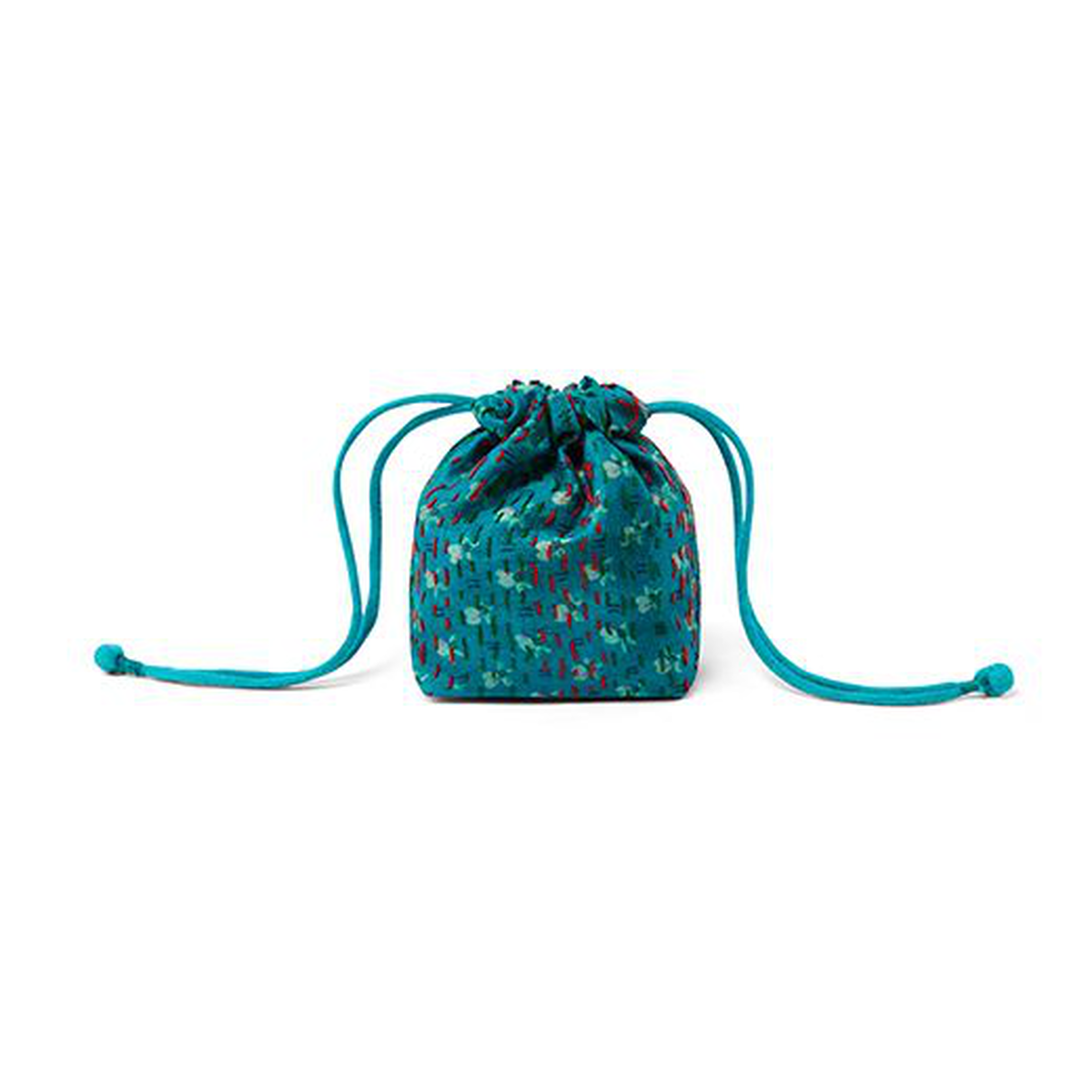 Drawstring Pouch: Blue Silk Kantha Drawstring Pouch | V&A Shop