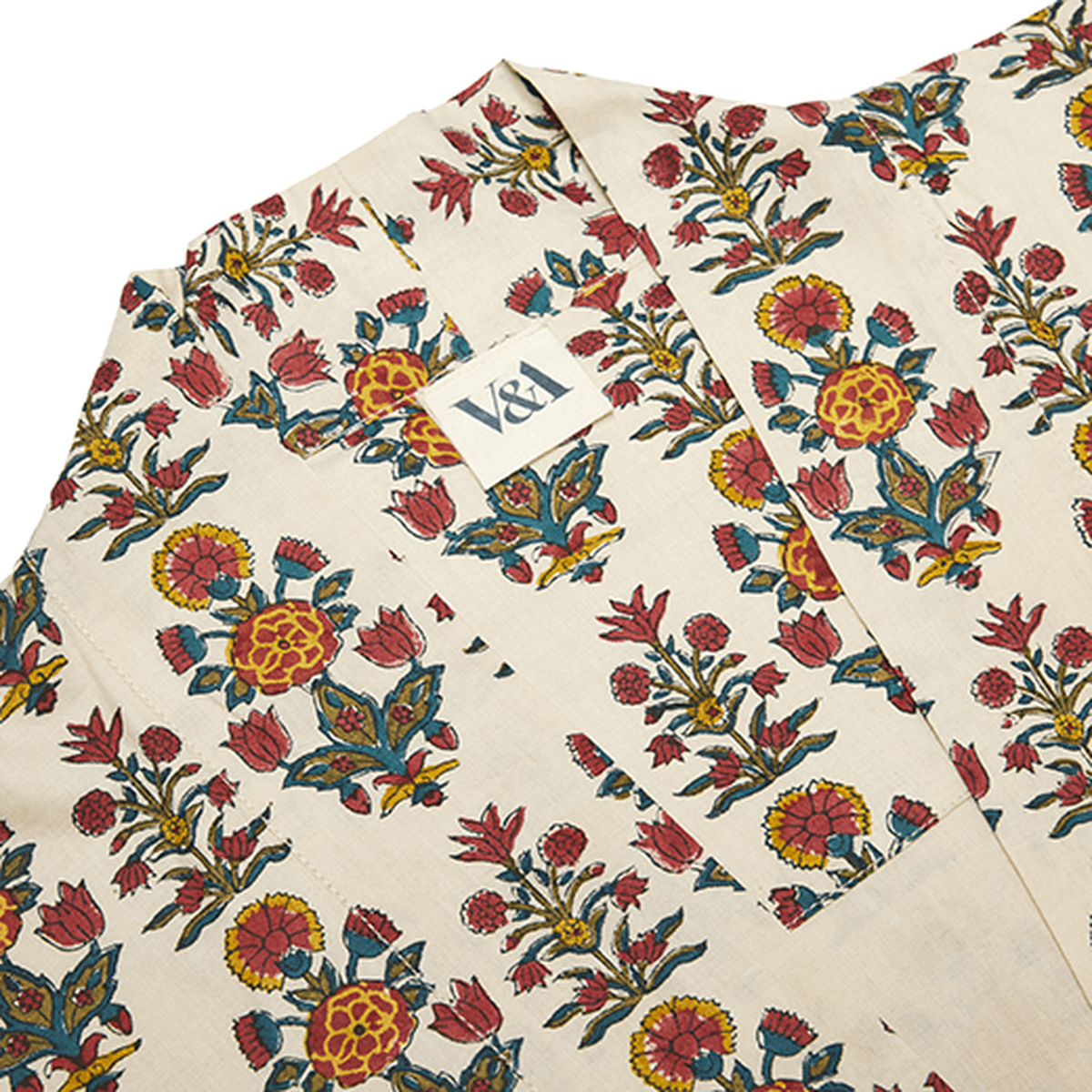 Luxury Robe: Marigold Block Print Luxury Robe | V&A Shop
