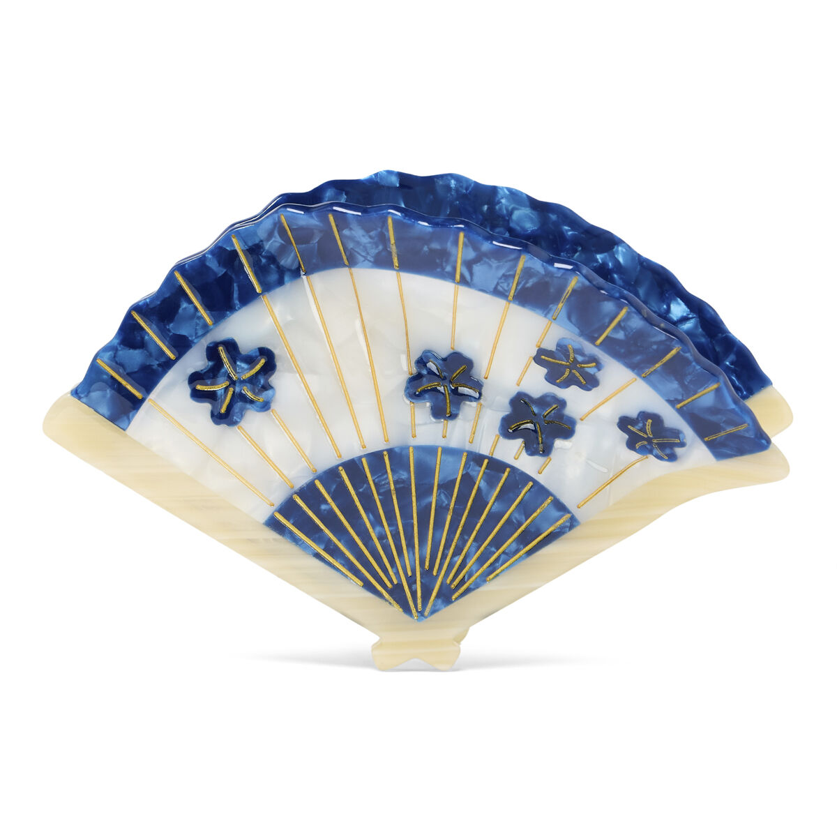 Blue hand fan hair claw | Hair accessories | V&A Shop
