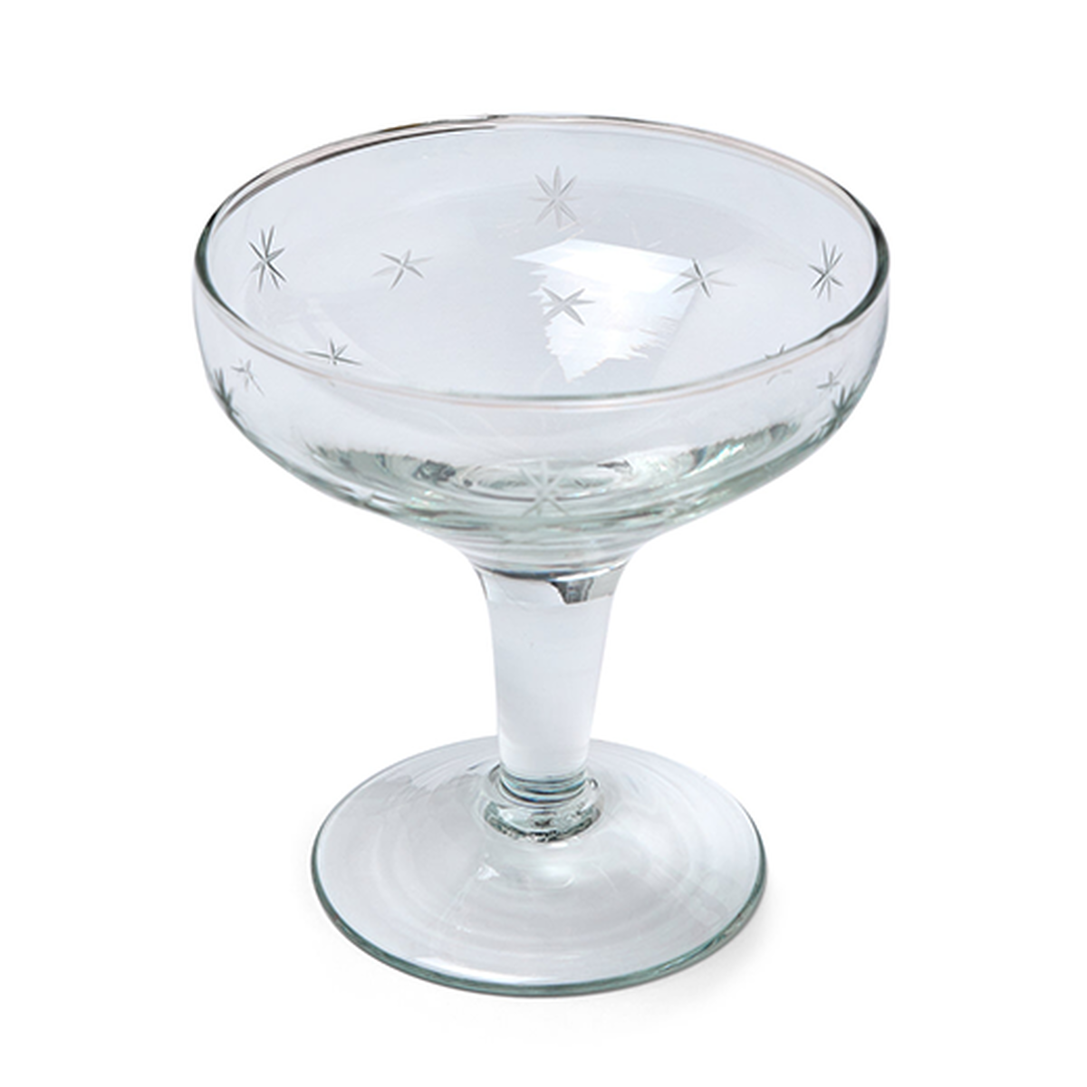 Etched recycled glass coupe | Christmas Tablescape & Homeware | V&A Shop